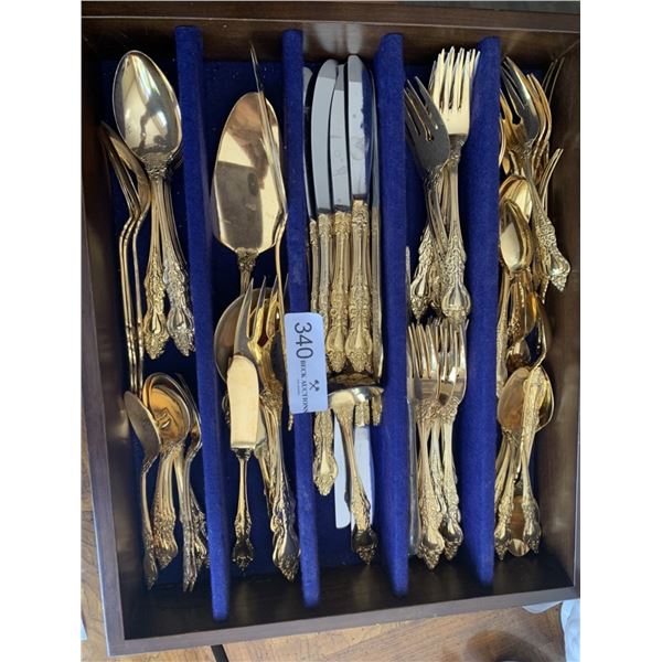 Ornate Cutlery Set And Cutlery Tray Beck Auctions Inc