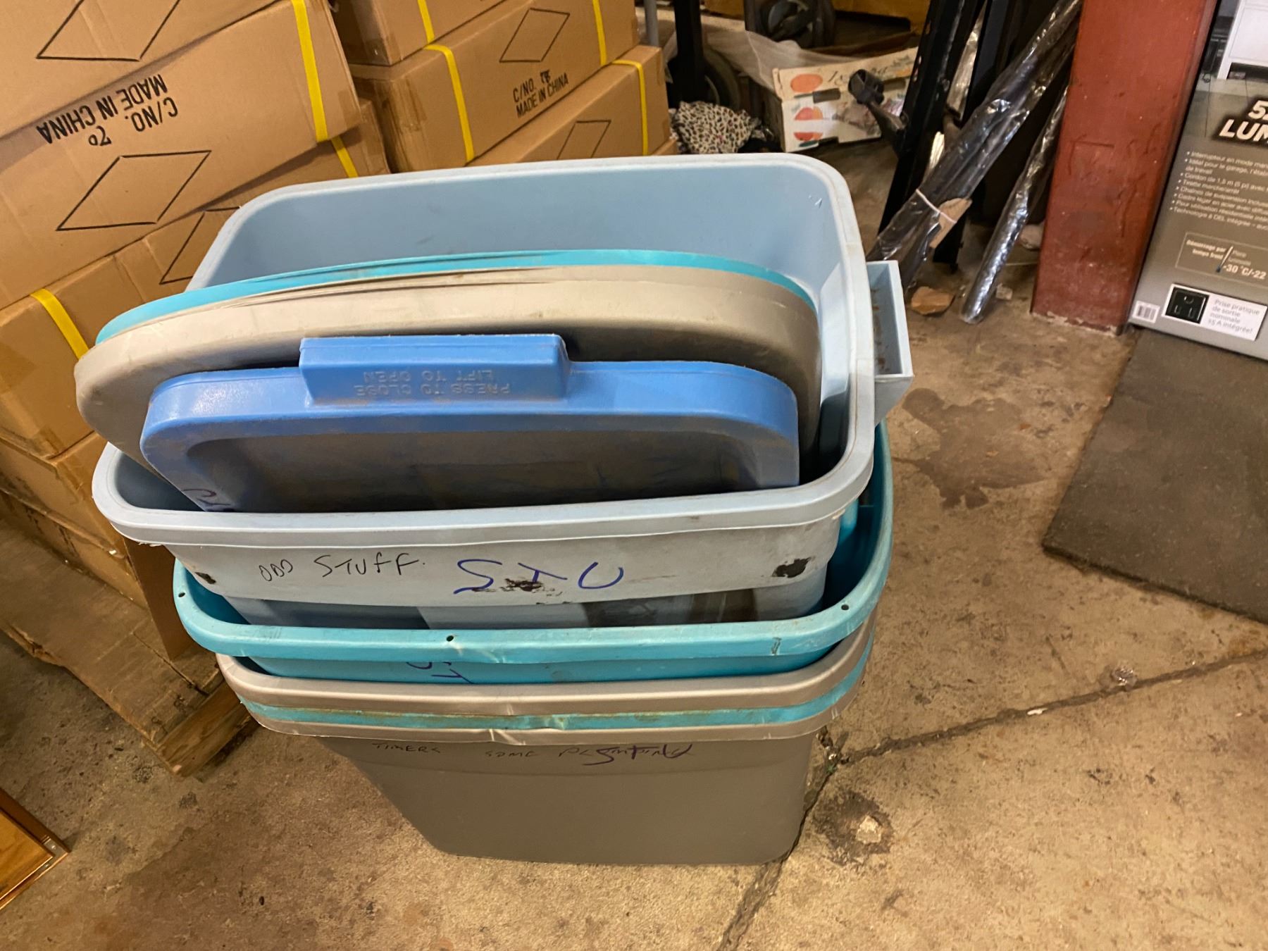 5 bins 4 lids