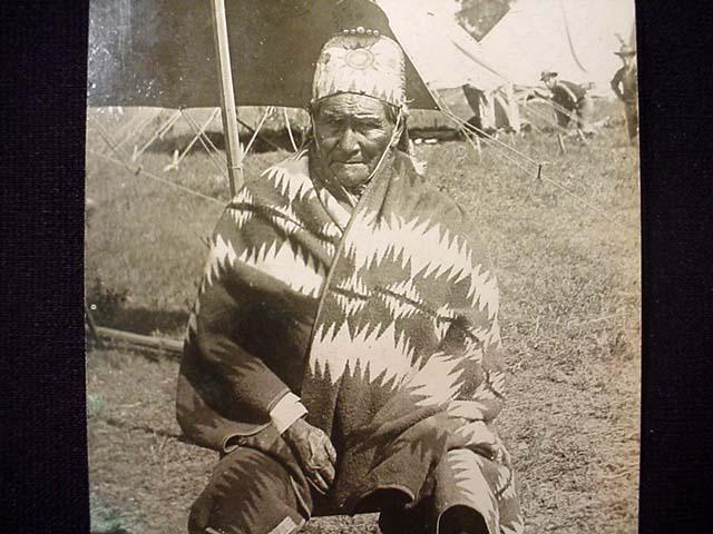 RARE 1909 RPPC REAL PHOTO POSTCARD OF GERONIMO AS