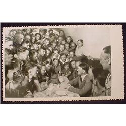 WW2 NAZI GERMAN ADOLF HITLER PHOTO - CROWD AROUND