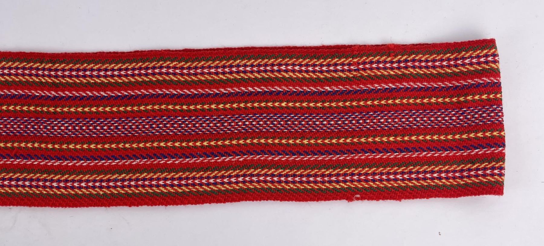 Collection of Metis Indian Woven Sashes