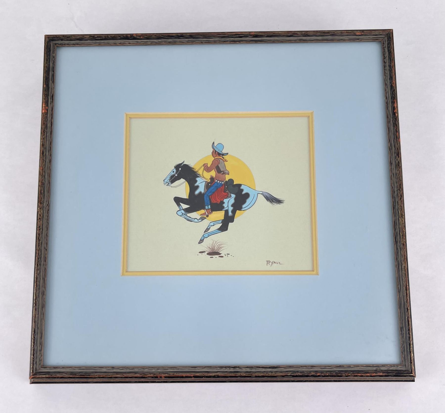 Beatien (Little No Shirt) Yazz Gouache Painting