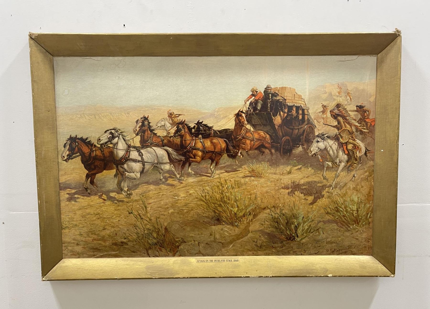 Budweiser Beer Attack on Overland Stage Sign