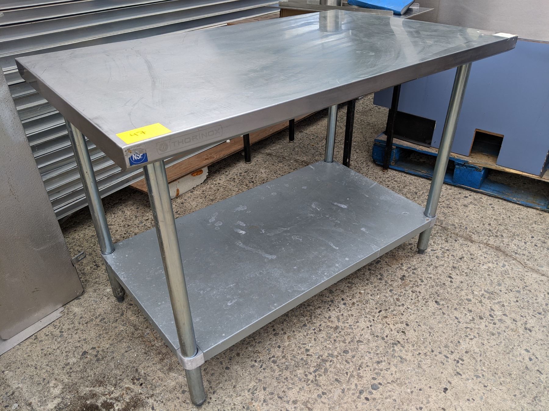 Thorinox - Stainless steel table - approx. 4ft. (w) x 30in (d) x 34in (h)