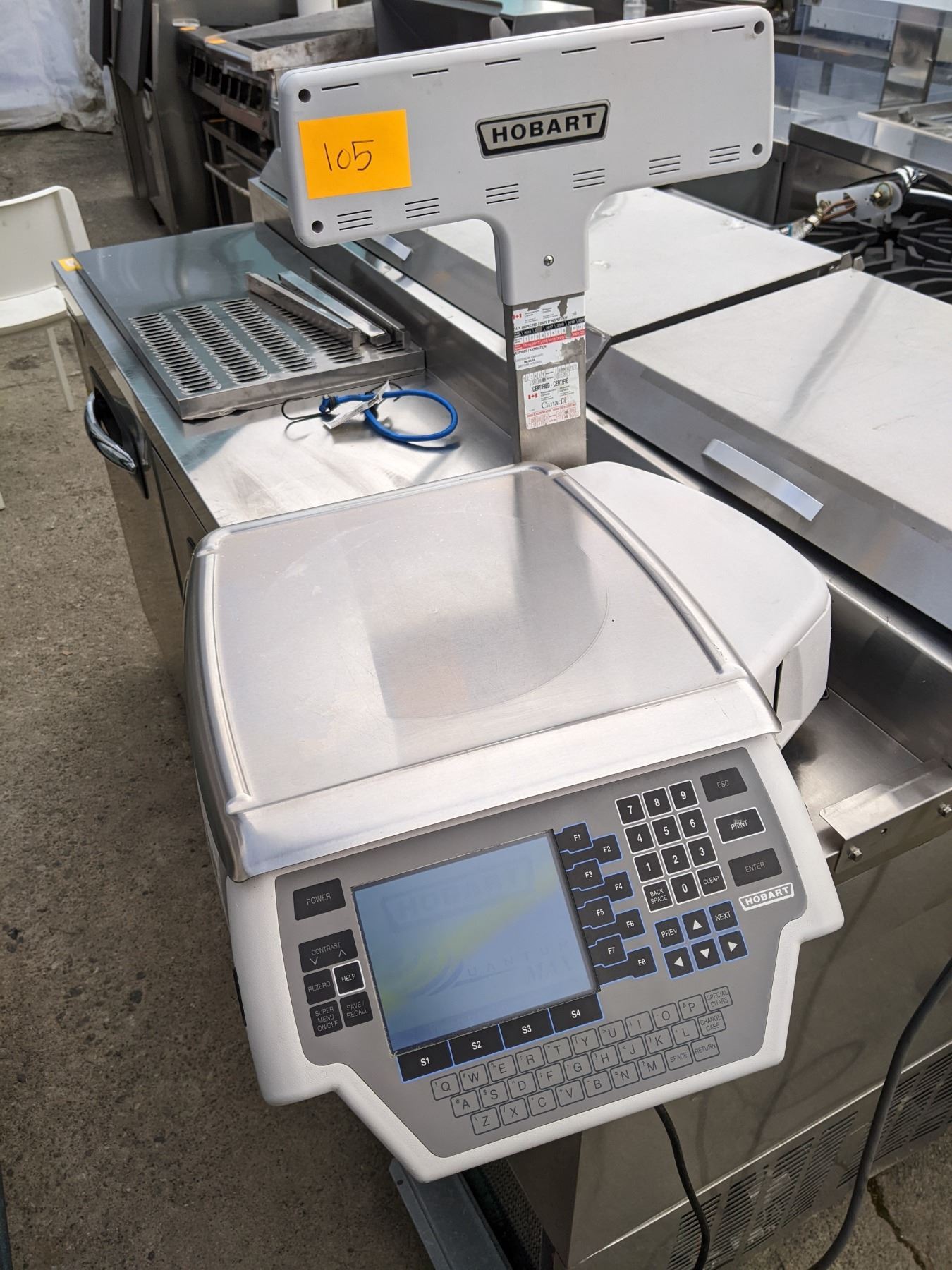 HOBART Digital Commercial Weighing Scale w/label printer Model no ...