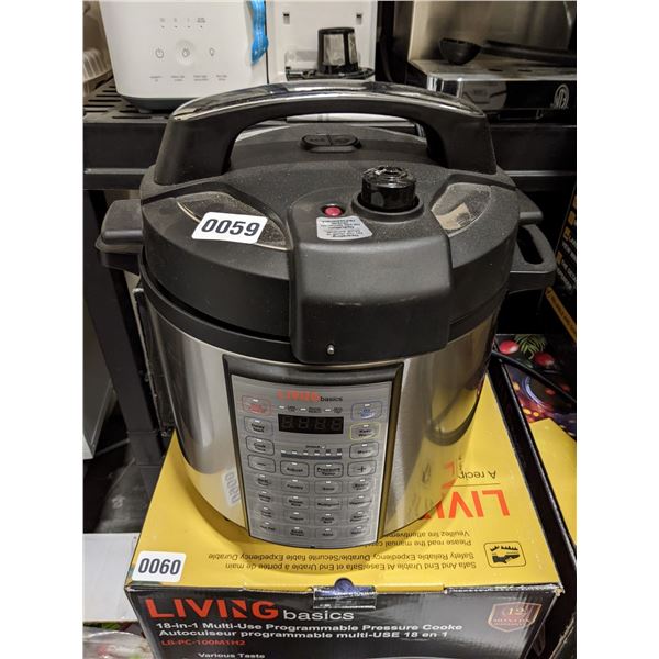 Living Basics - 18-in-1 multi use programmable pressure cooker