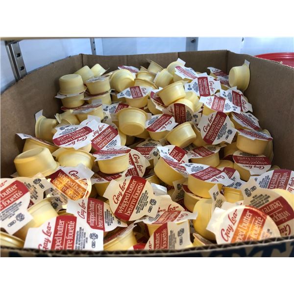 Box full of mini Gay Lea whipped butter packets (approx. 100+ pieces)