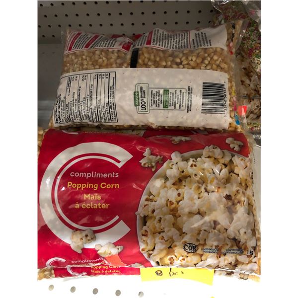 8 bags of Compliments 1kg popping corn (BB 2023 Nov)
