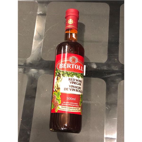 Group of 7 Bertolli red wine vinegar 500ml each (BB 2024 Aug)
