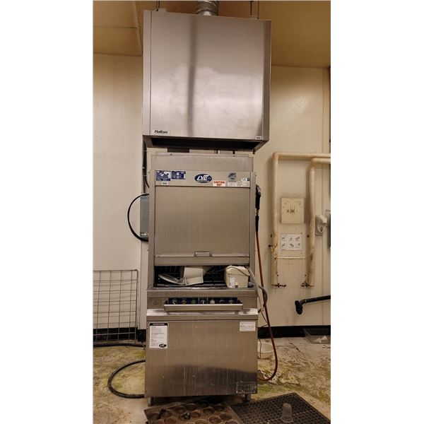 LVO - Commercial dishwasher machine comes w/ steam hood & attachments ...