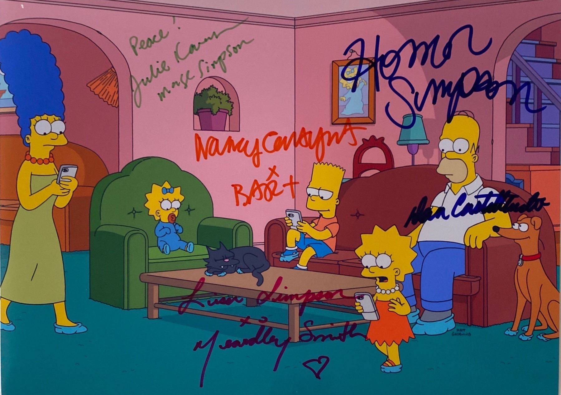 Autograph Signed Simpsons Photo