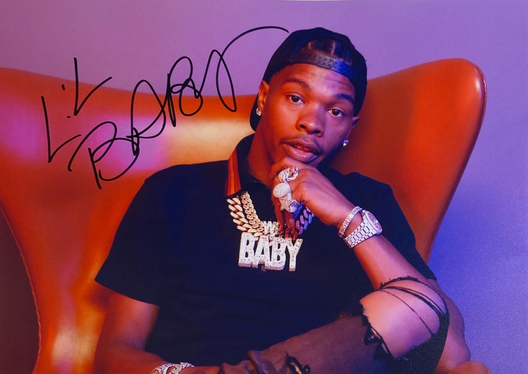 Autograph Signed Lil Baby Photo