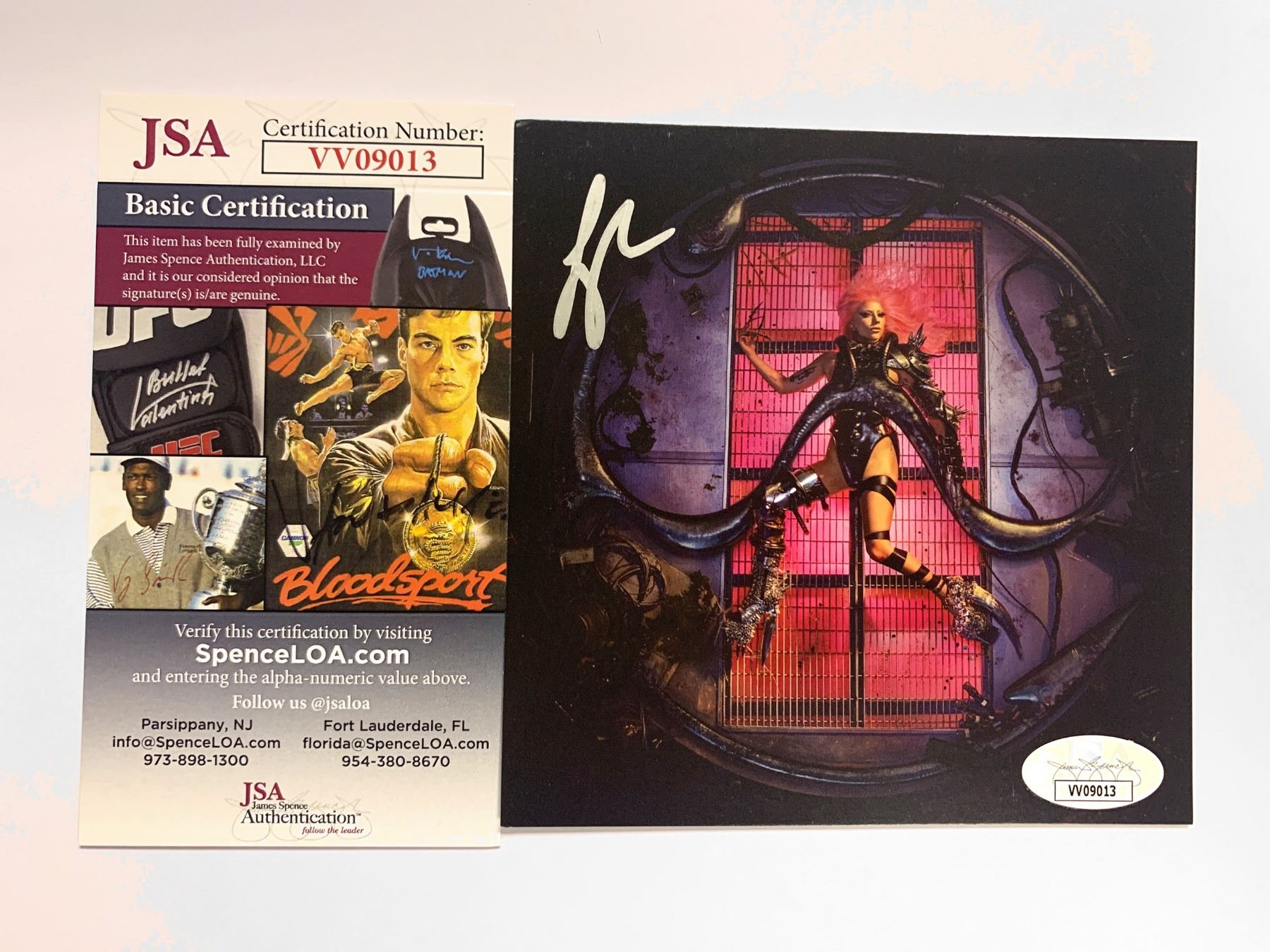 Signed Lady Gaga Chromatica Card Jsa