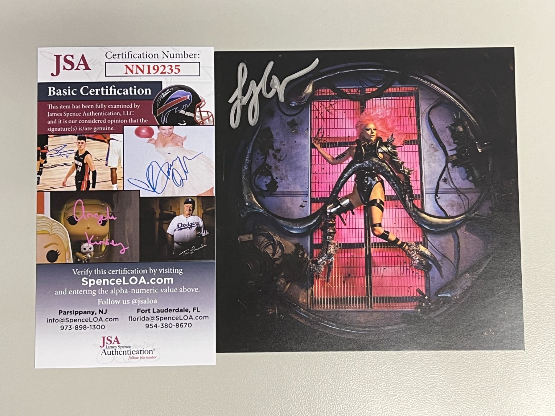 Signed Lady Gaga Chromatica Card Jsa