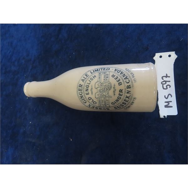 Sussex Ginger Ale Ginger Beer Crock Bottle Mcsherry Auction Service Ltd