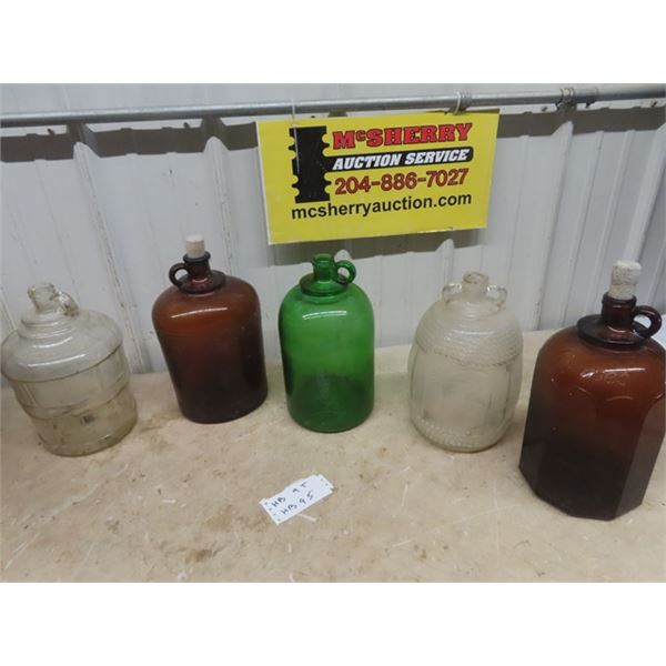 5 Glass Jugs Mcsherry Auction Service Ltd