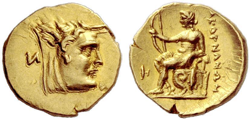 Greek coins, Acarnania, Leucas, ¼ Stater