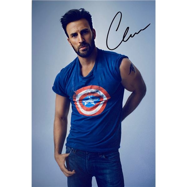 Autograph Signed Chris Evans Photo