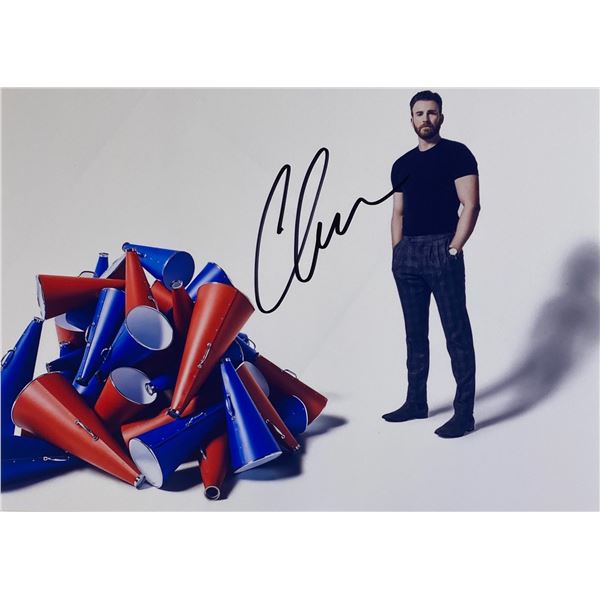 Autograph Signed Chris Evans Photo