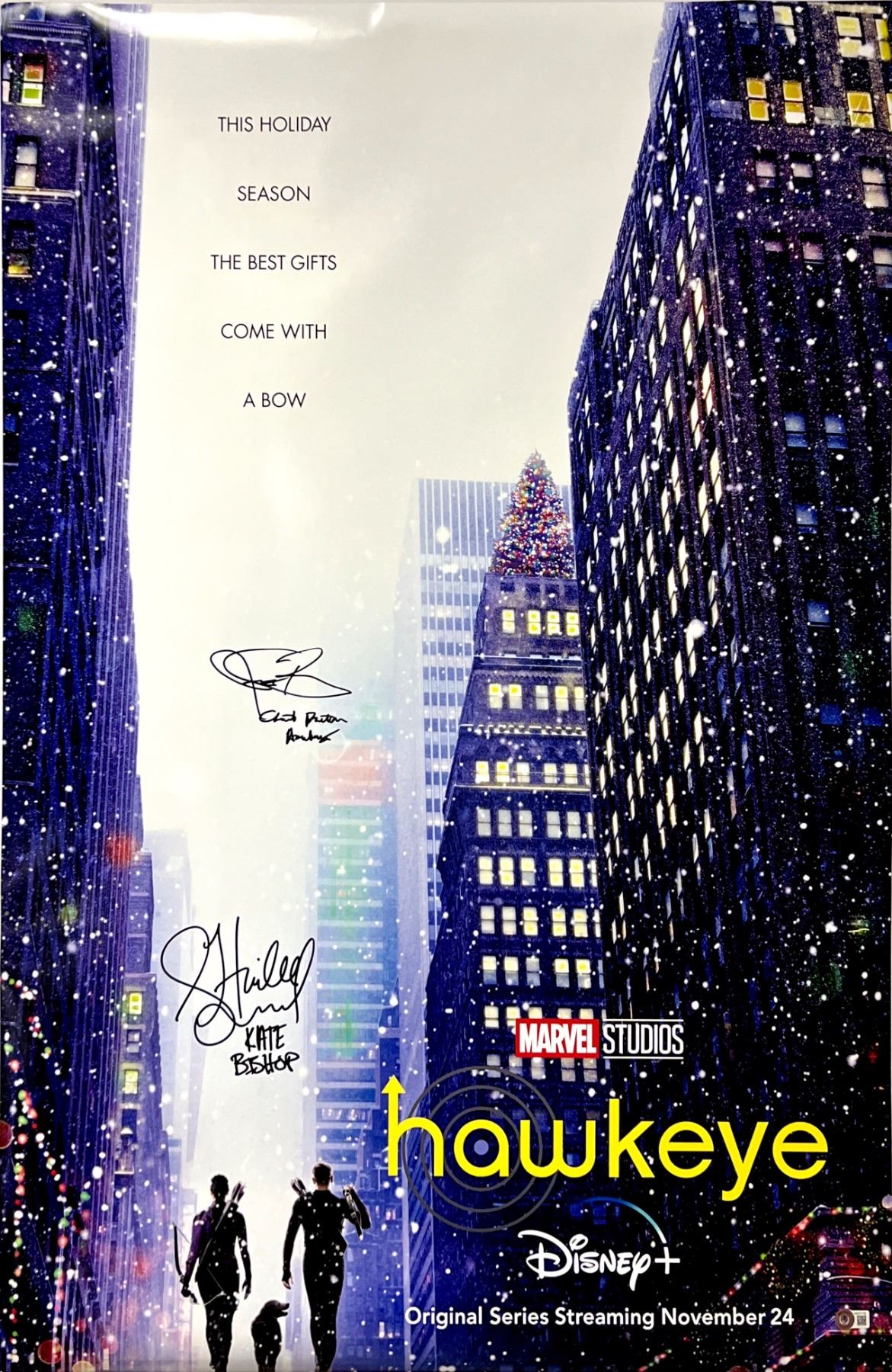 Signed Hawkeye Poster Beckett