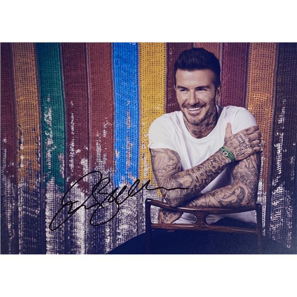 Autograph Signed David Beckham Photo