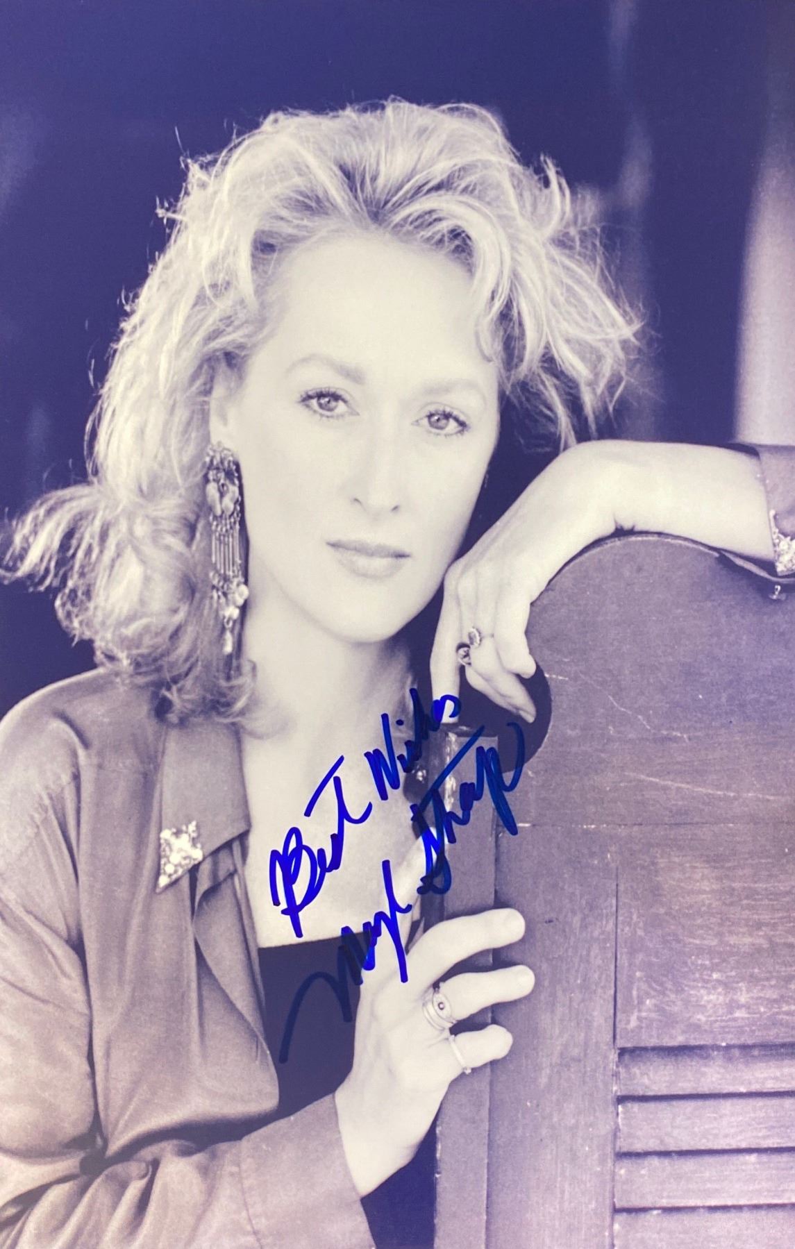 Autograph Signed Meryl Streep Photo