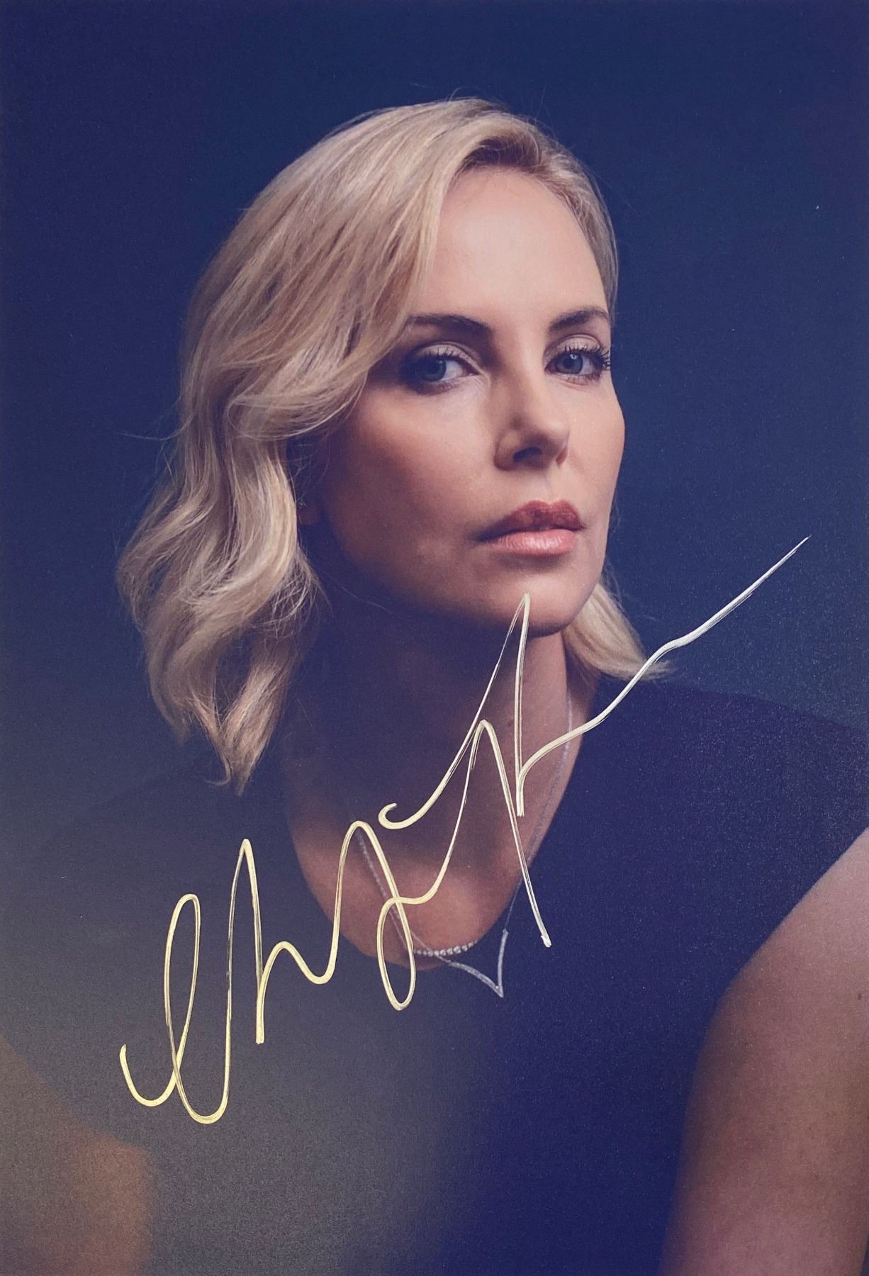 Autograph Signed Charlize Theron Photo
