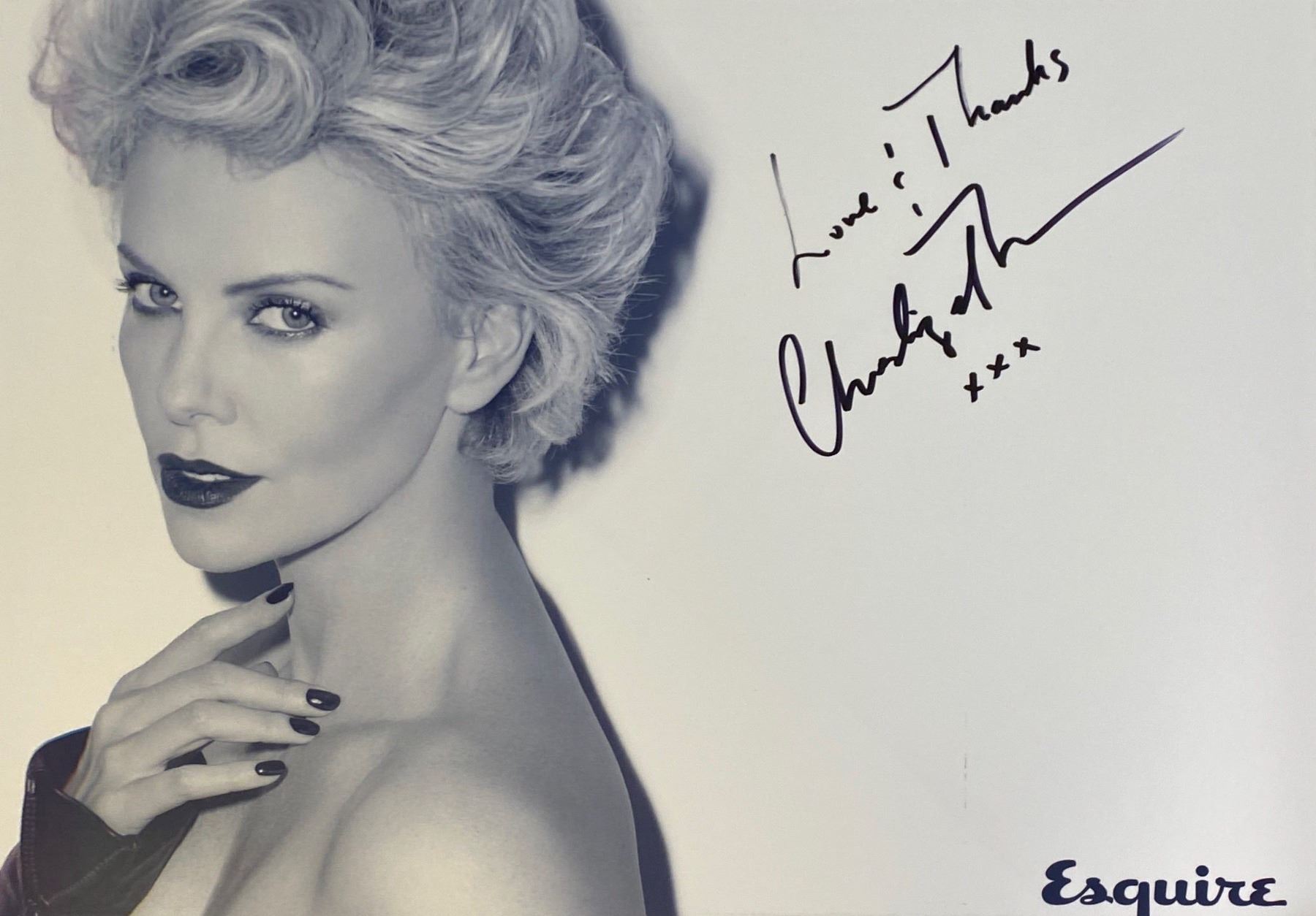 Autograph Signed Charlize Theron Photo