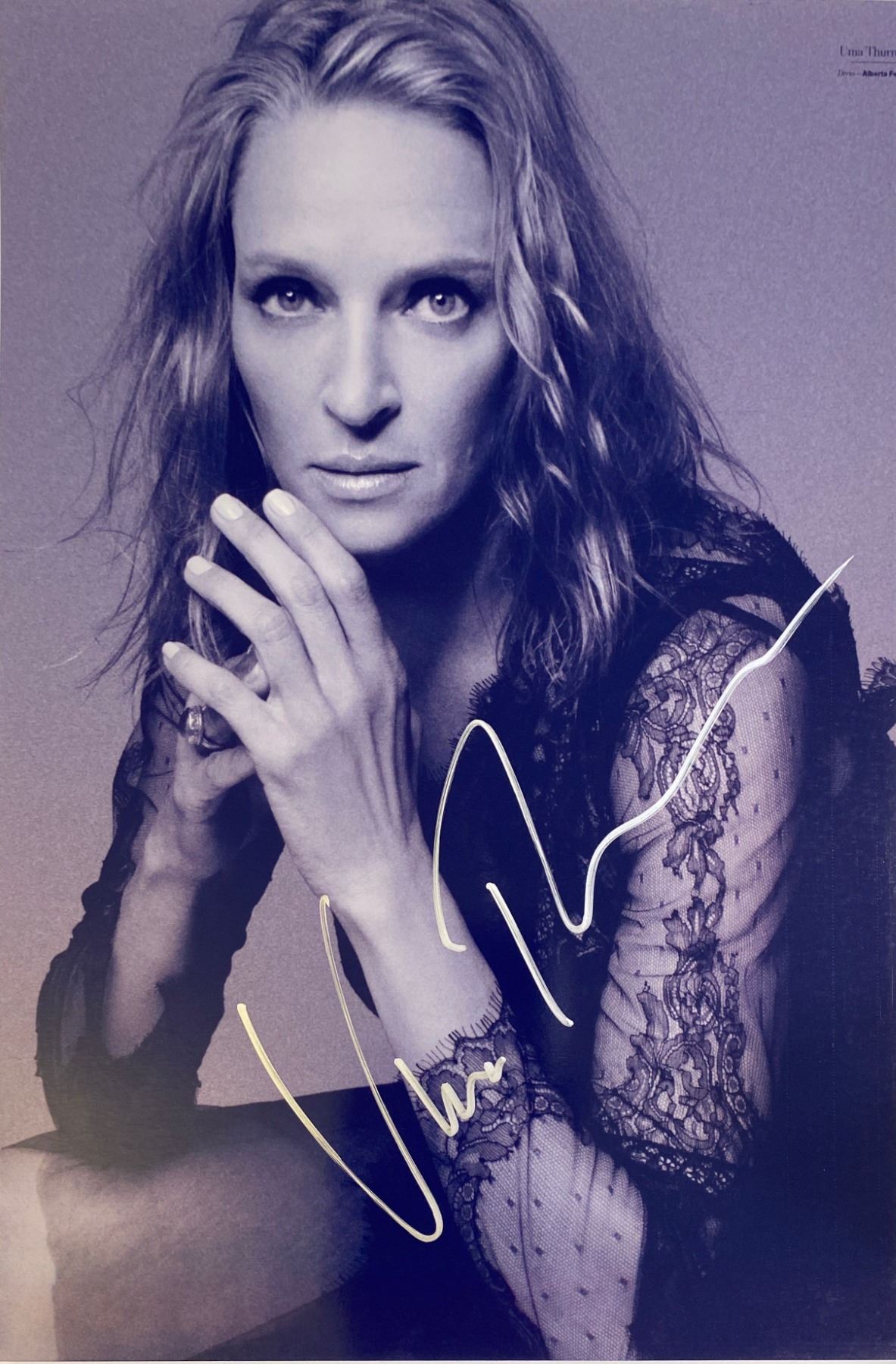 Autograph Signed Uma Thurman Photo