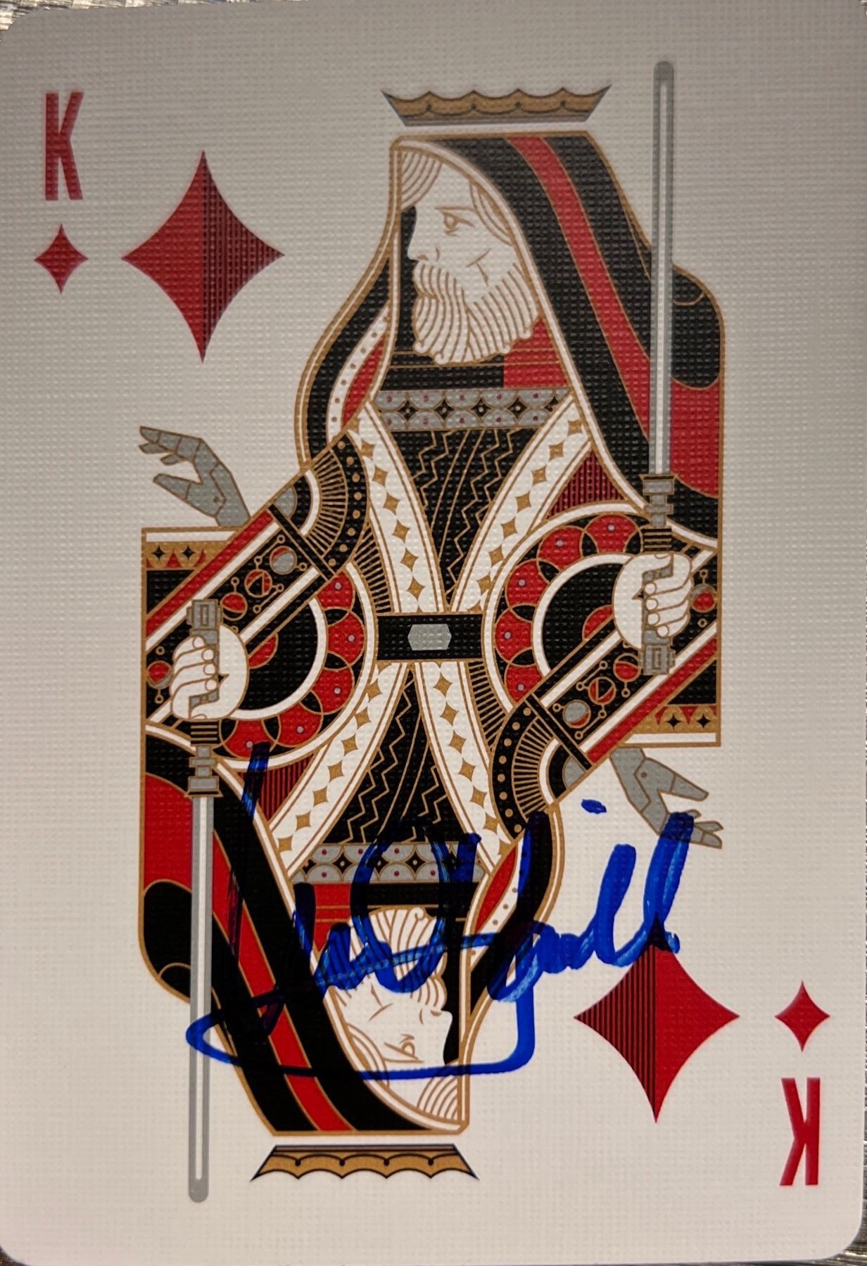 Autograph Signed Star Wars Playing Card