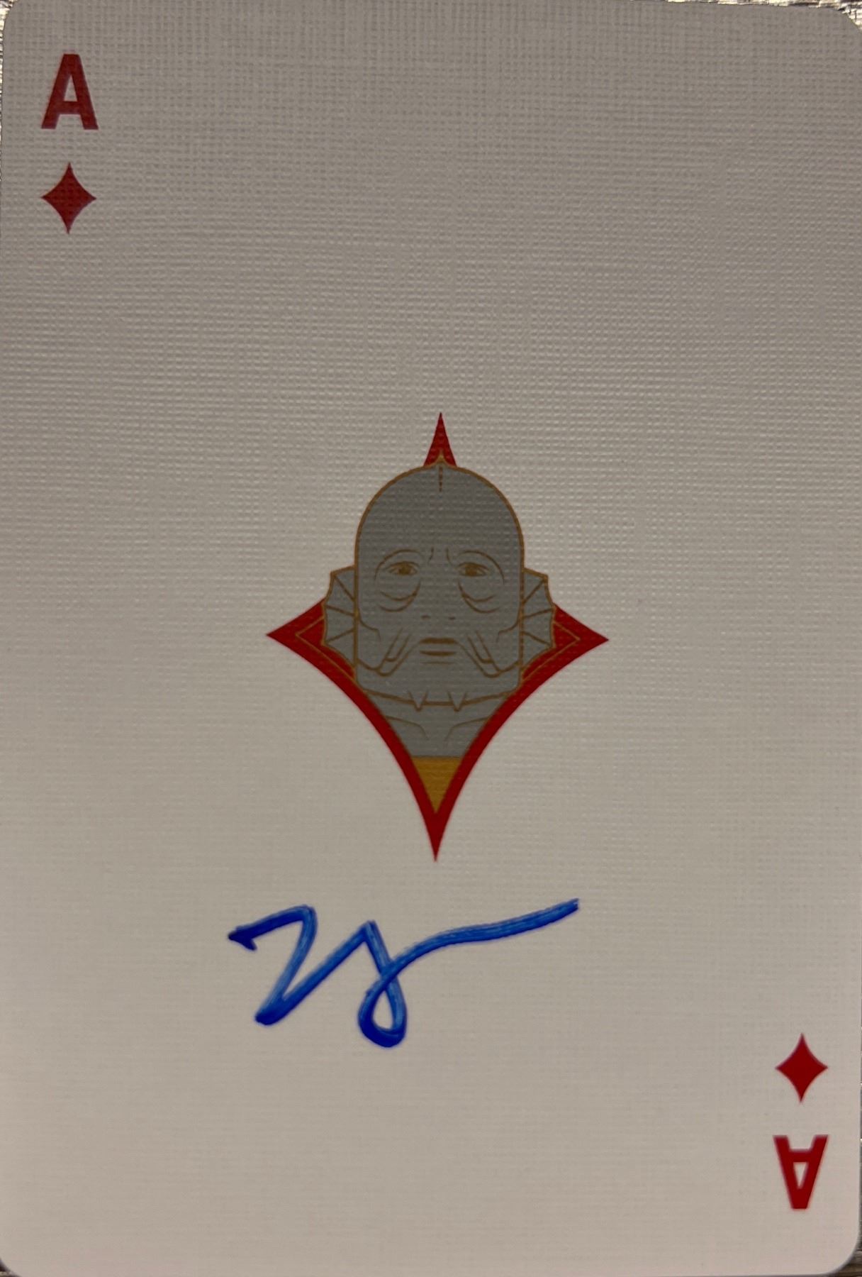 Autograph Signed Mandalorian Playing Card
