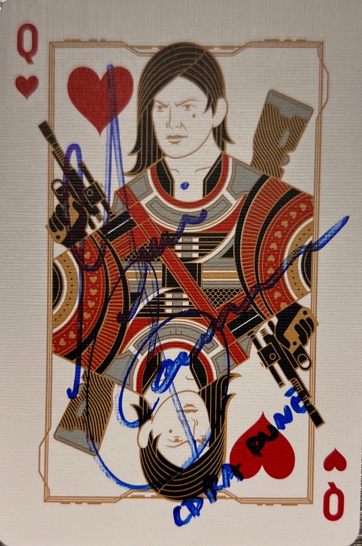 Autograph Signed Mandalorian Playing Card