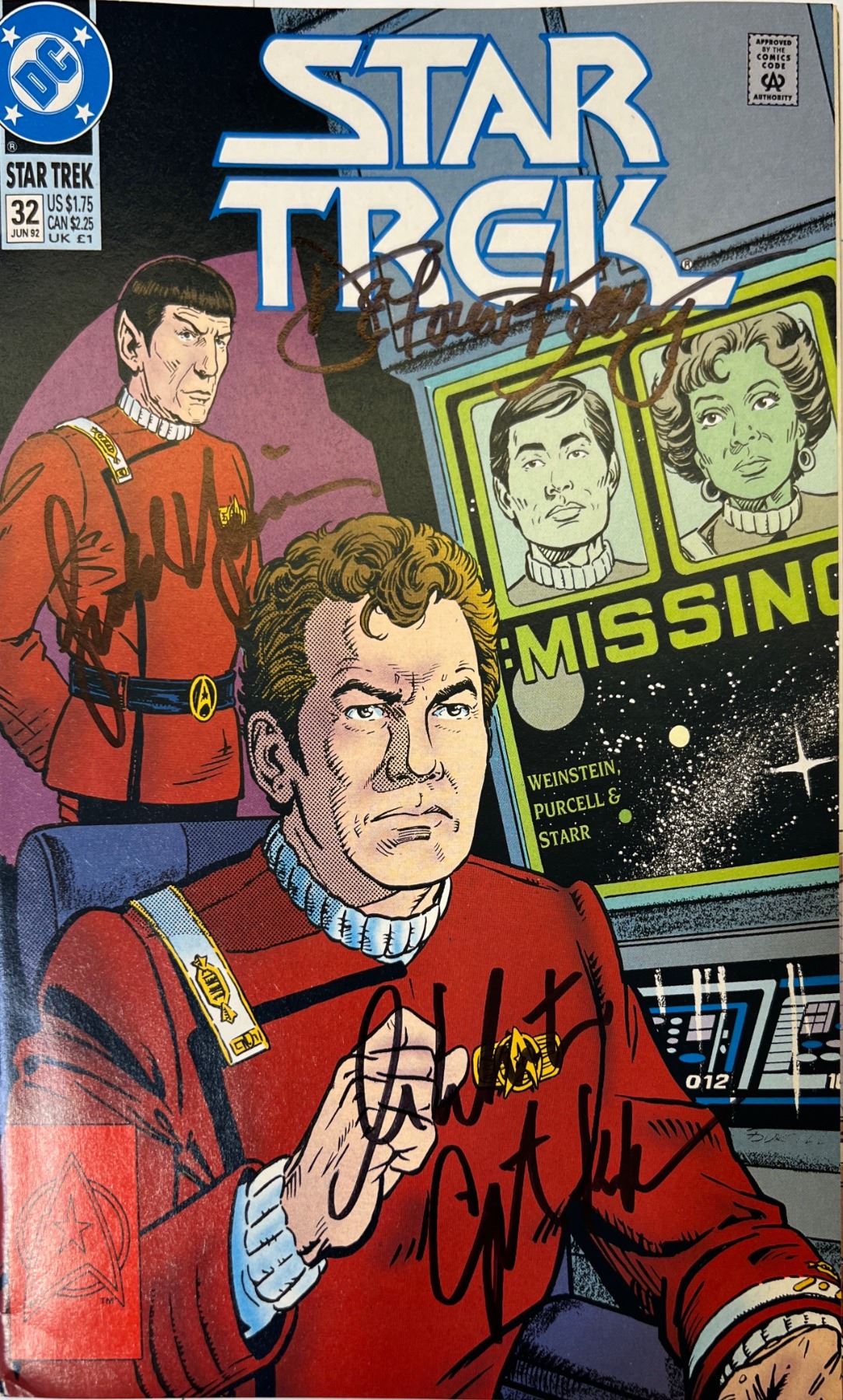Autograph Signed Star Trek Comics