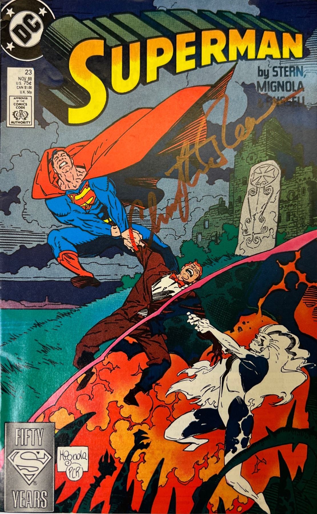 Autograph Signed Superman Comics