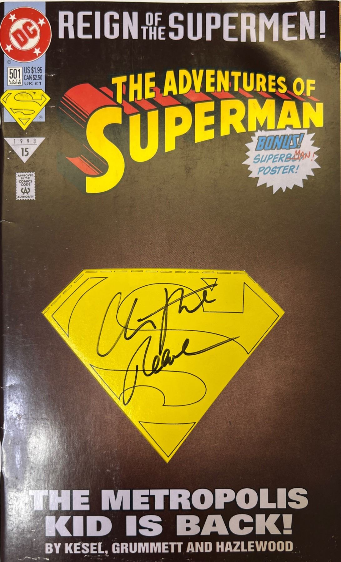 Autograph Signed Superman Comics