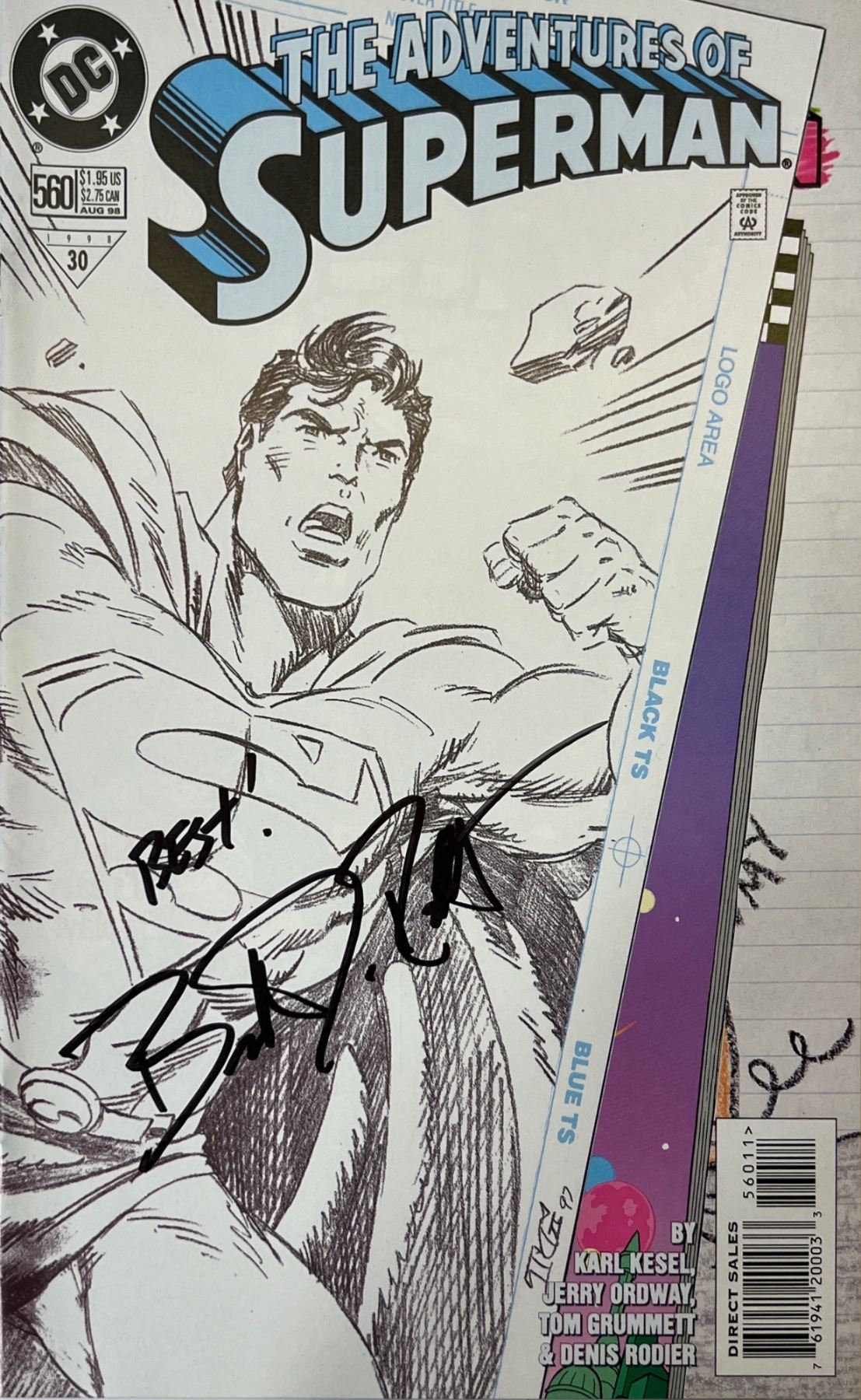 Autograph Signed Superman Comics