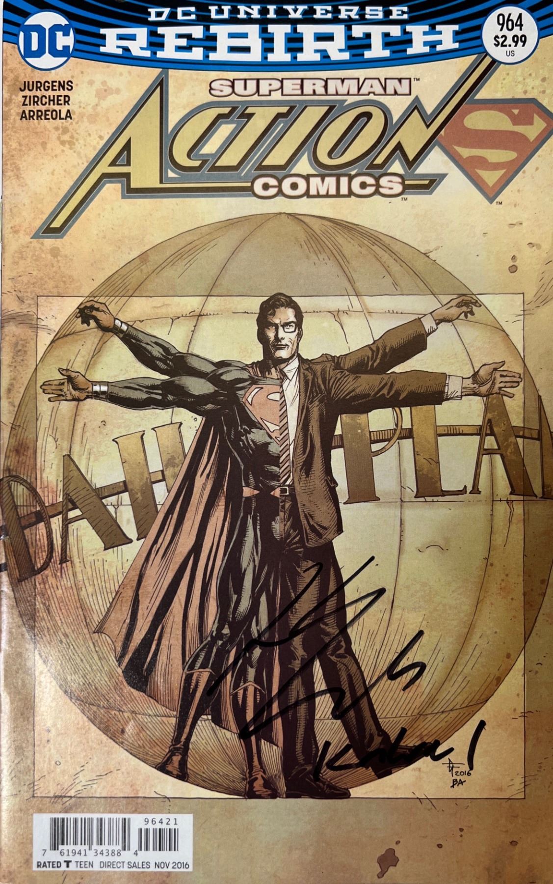 Autograph Signed Superman Comics
