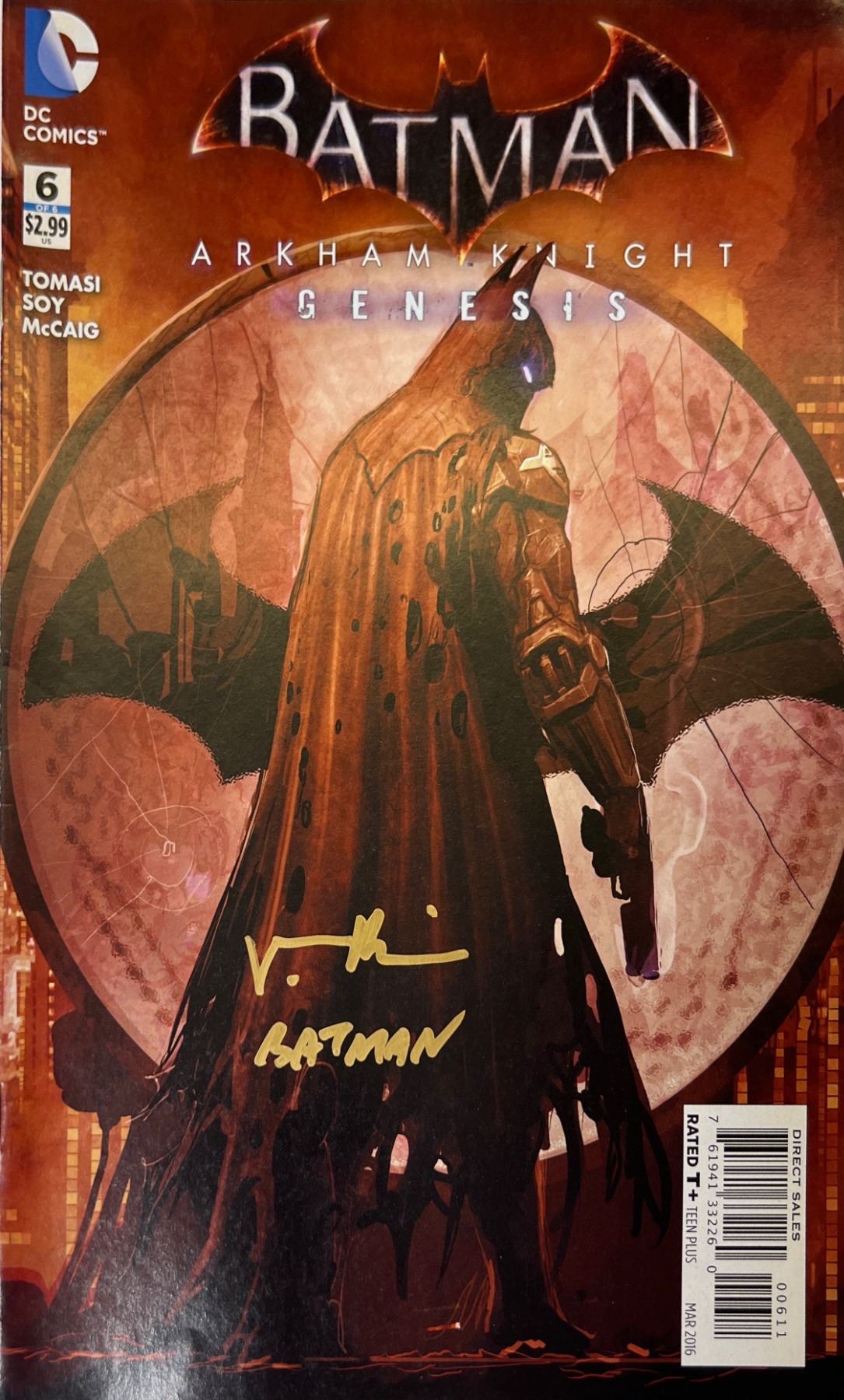 Autograph Signed Batman Comics
