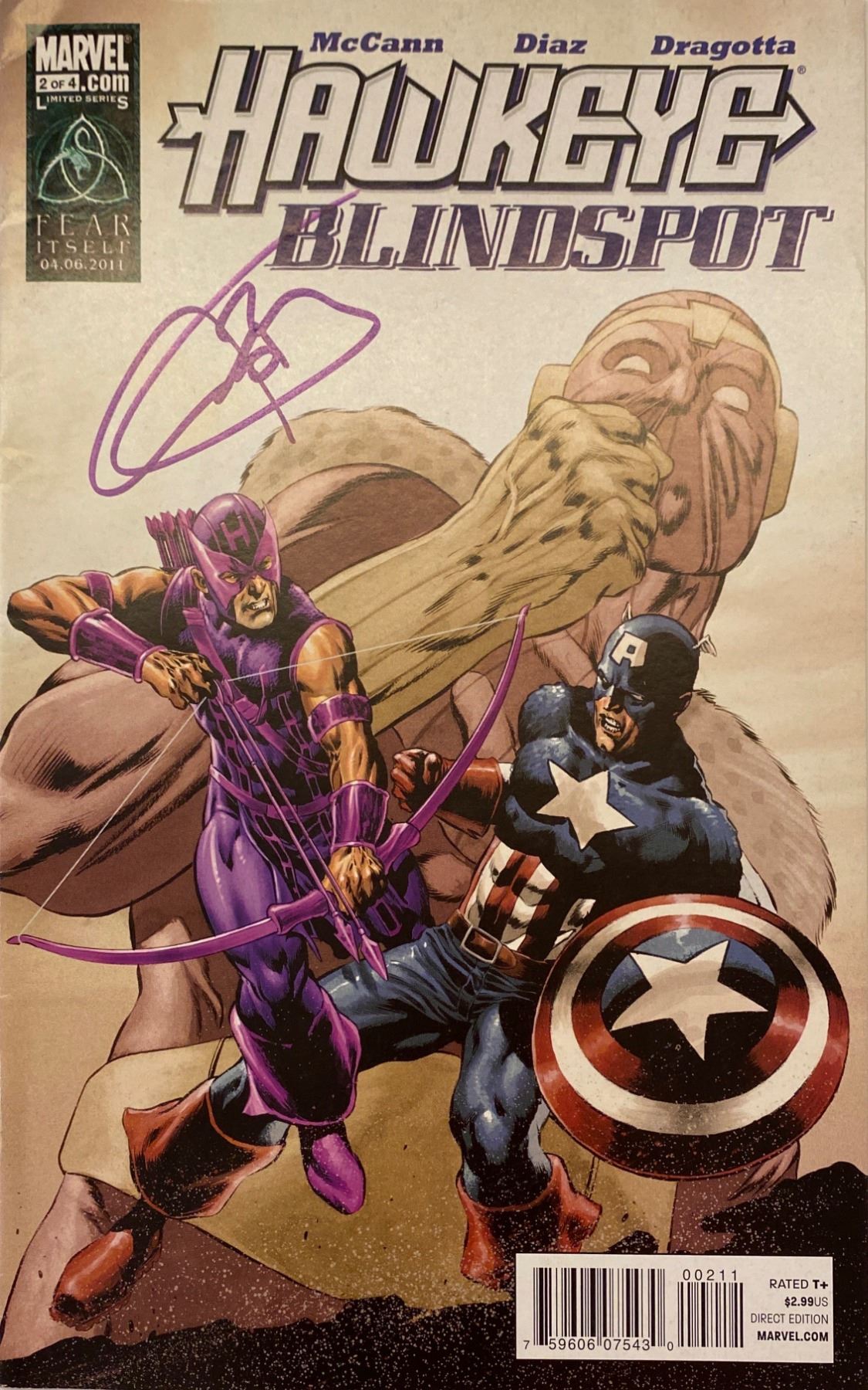 Autograph Signed Hawkeye Comics
