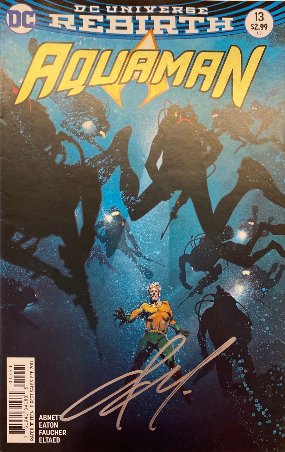 Autograph Signed Aquaman Comics