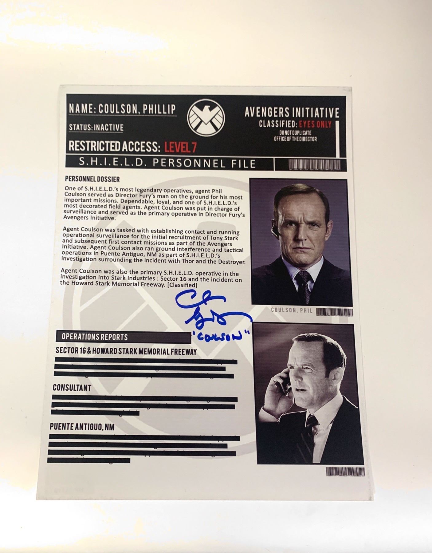 Autograph Signed Avengers prints