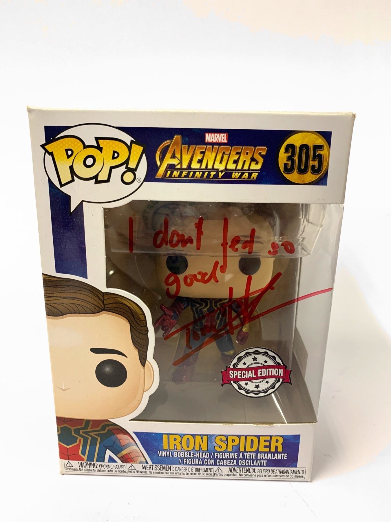 Autograph Signed Spiderman Funko Pop