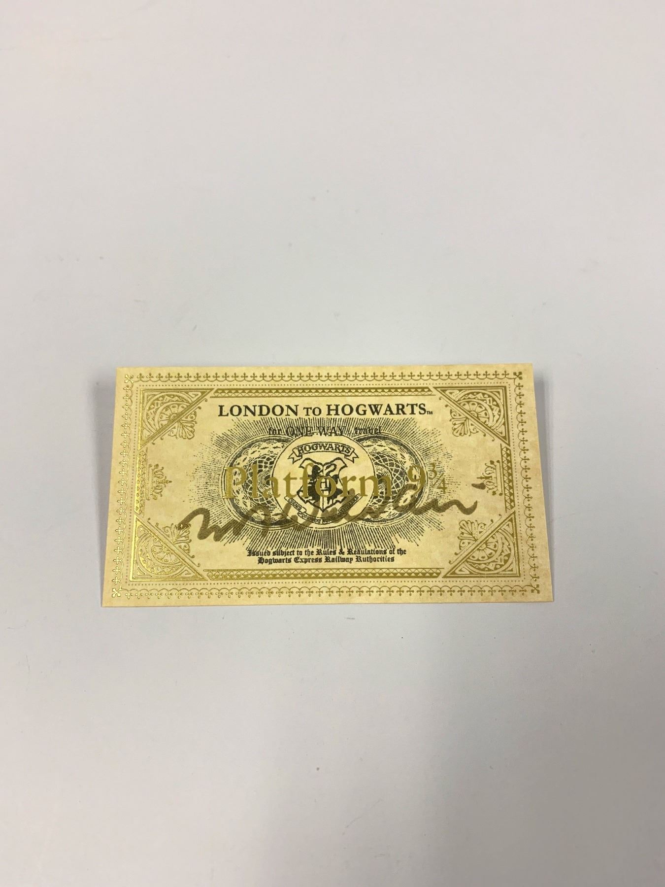 Autograph Signed Harry Potter Train Ticket Mark