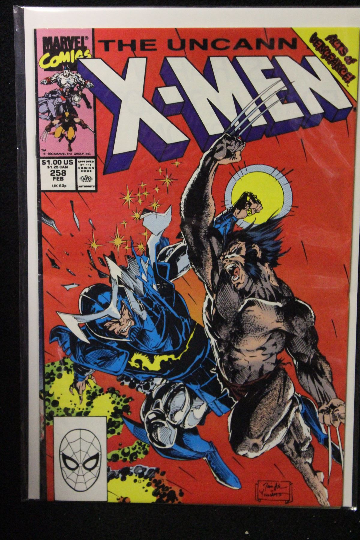 UNCANNY X-MEN #258 JIM LEE ARTWORK WOLVERINE SOLO STORY