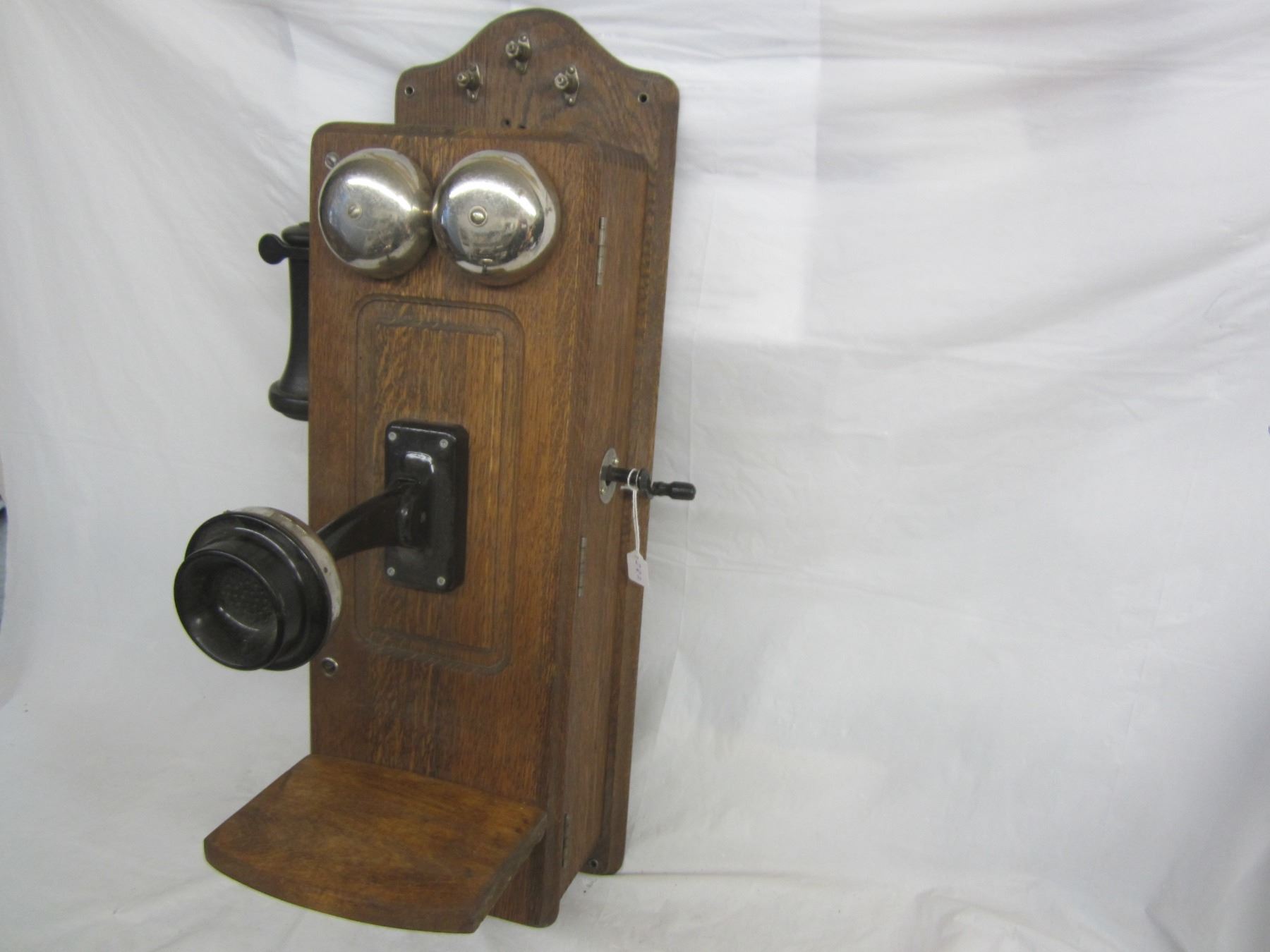 Antique Northern Electric Oak Long Box Telephone