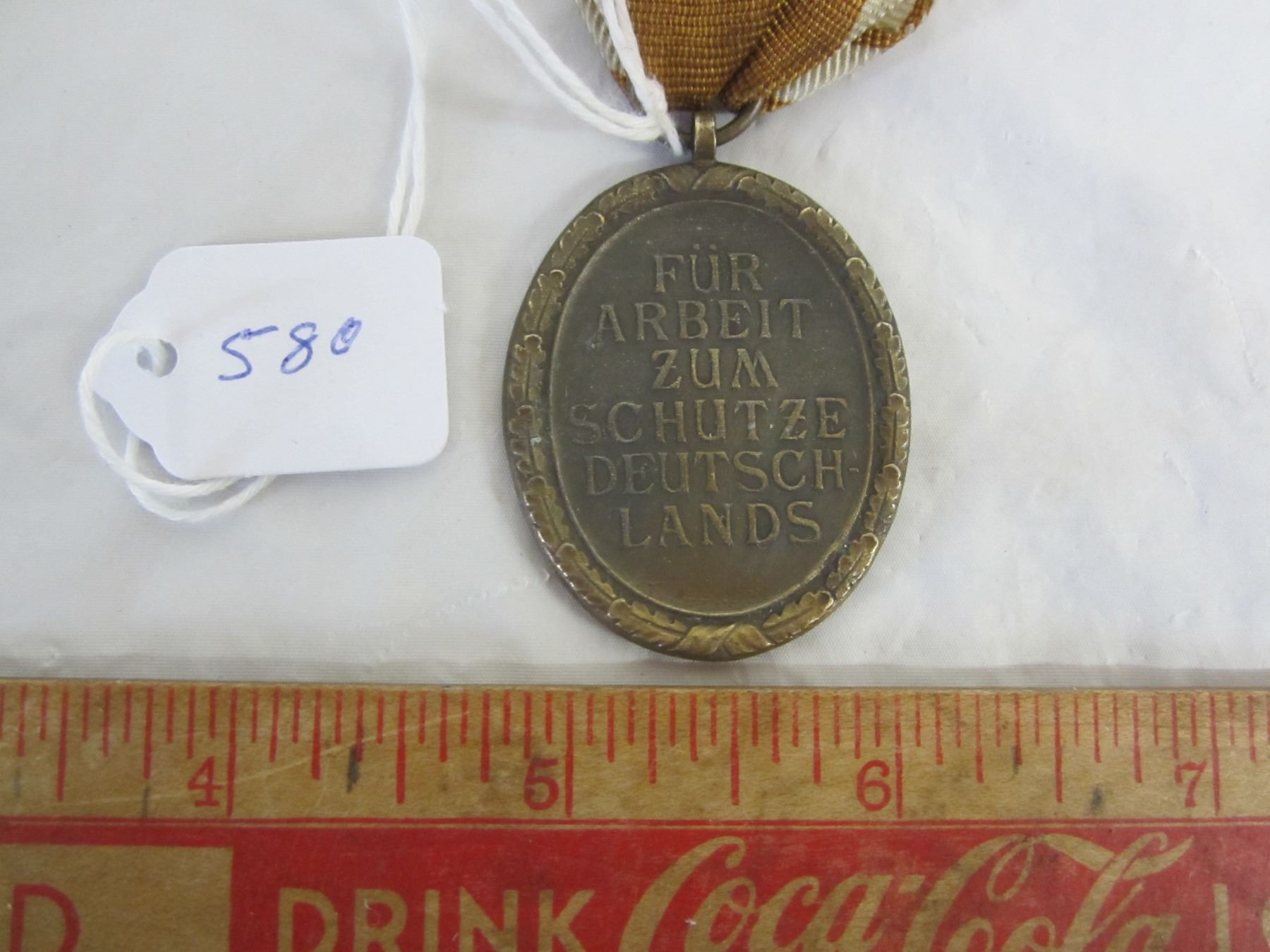 German Nazi World War 2 Medal for the West Wall
