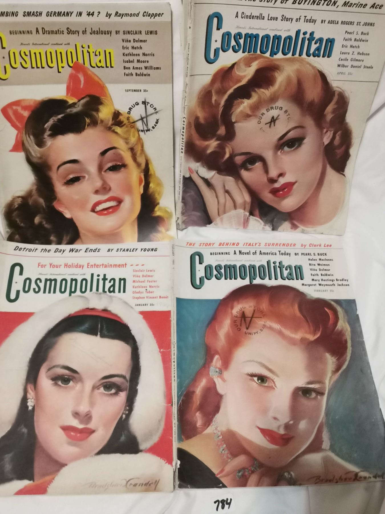 Four war time Cosmopolitan magazines, rare - Schmalz Auctions