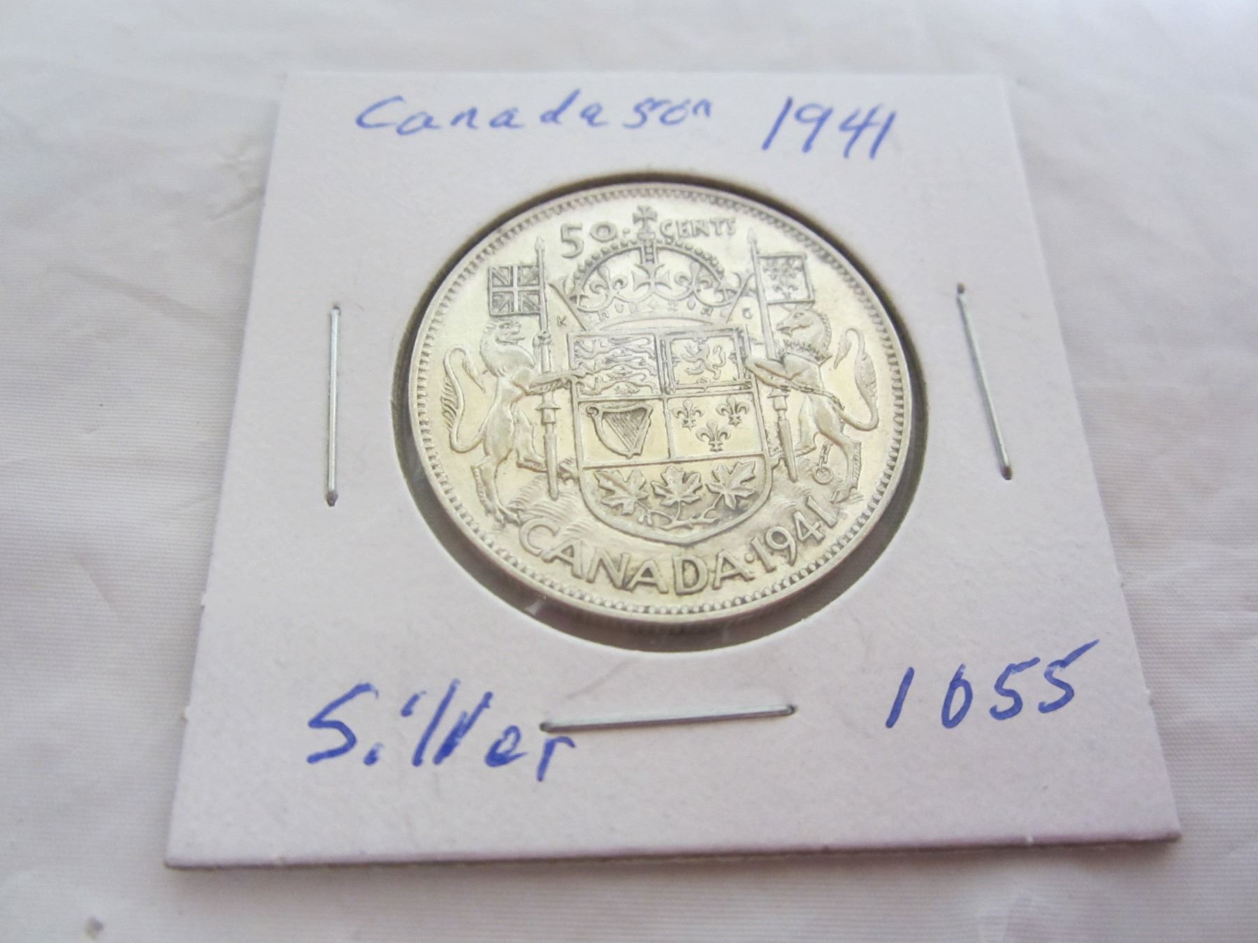 Canadian 1941 Silver Fifty Cent Piece - Schmalz Auctions