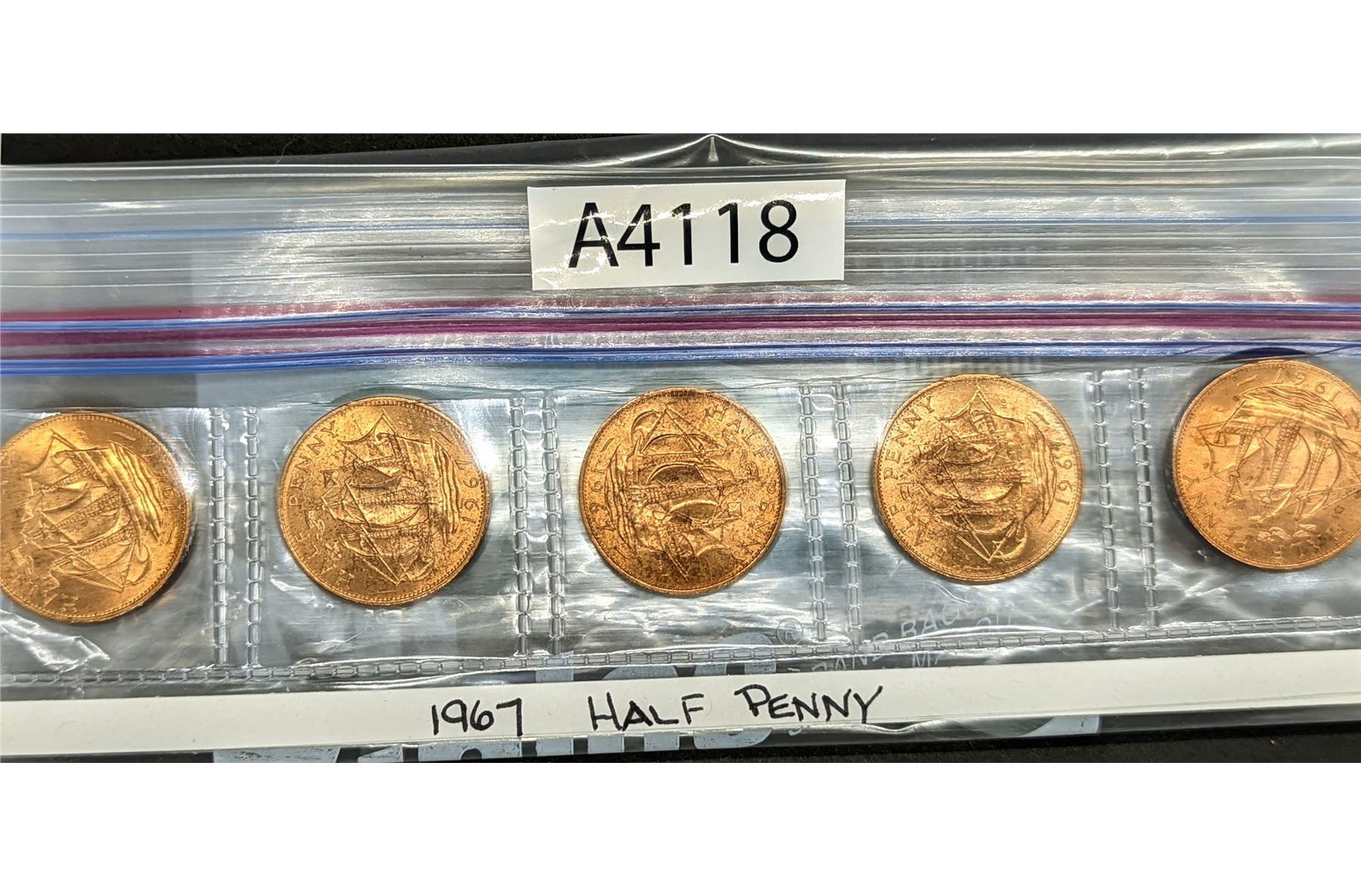 1967 Half Pennies x5 (A4118)