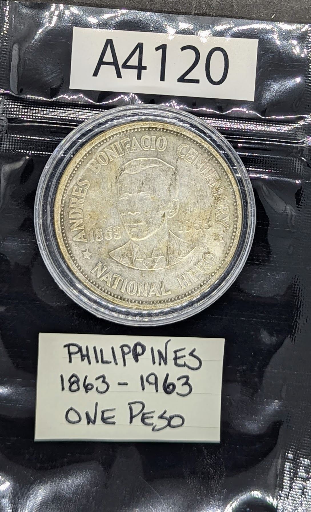 Philippines One Peso 1863-1963 (A4120)
